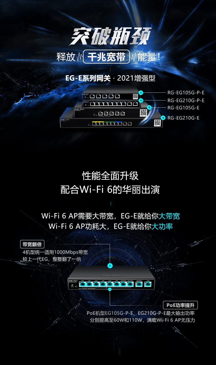 【10口路由器】RG-EG210G-E机架式10口全千兆路由器- 锐捷睿易